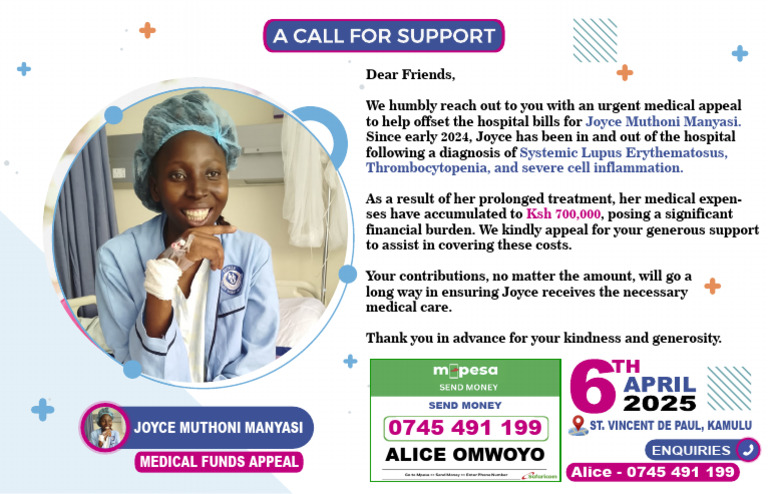 Joyce Manyasi Medical Appeal Invitation | PDF