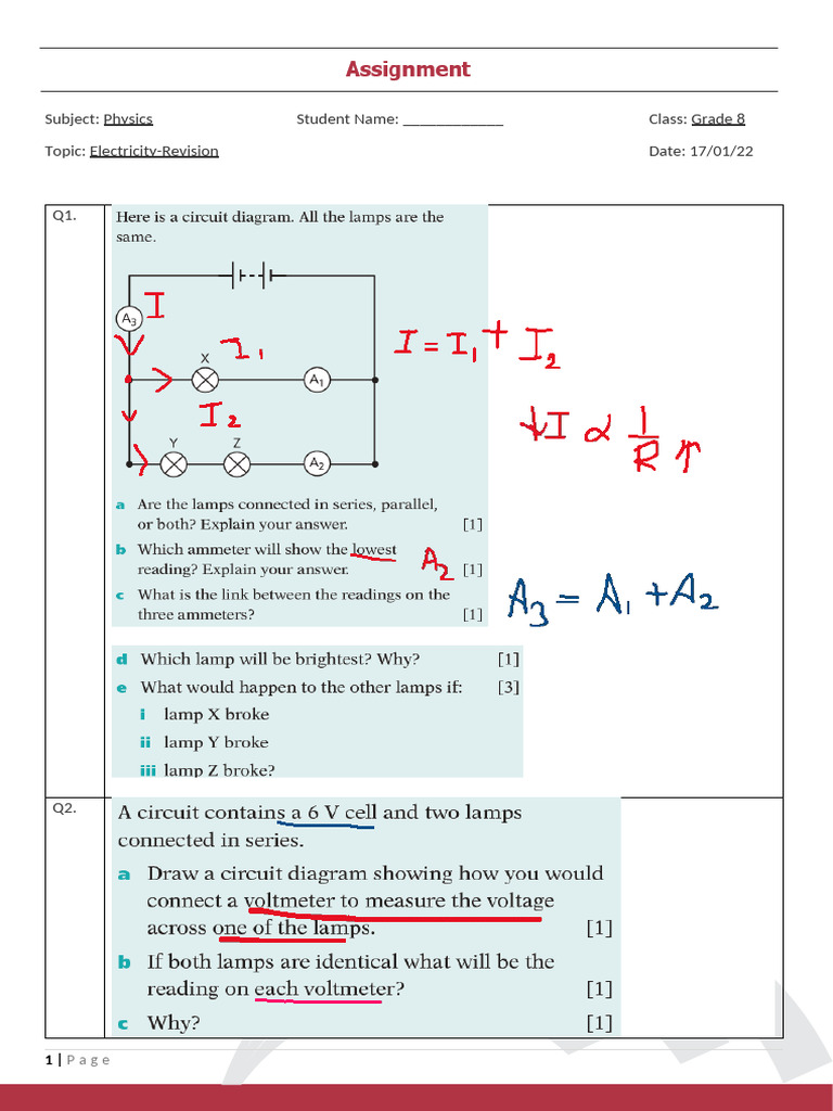 Electricity Revision Pdf