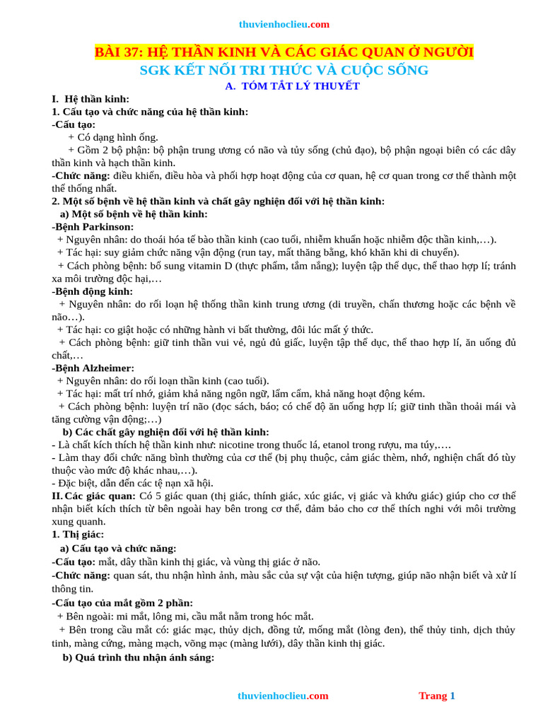 Chuyen de KHTN 8 Ket Noi Bai 37 | PDF