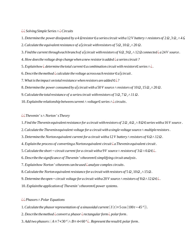 Electric Circuit 2 | PDF | Electrical Network | Series And Parallel ...