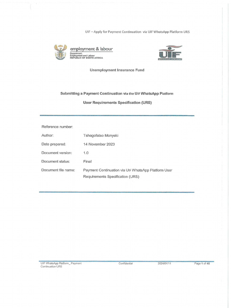 Payment Continuation Signed URS | PDF