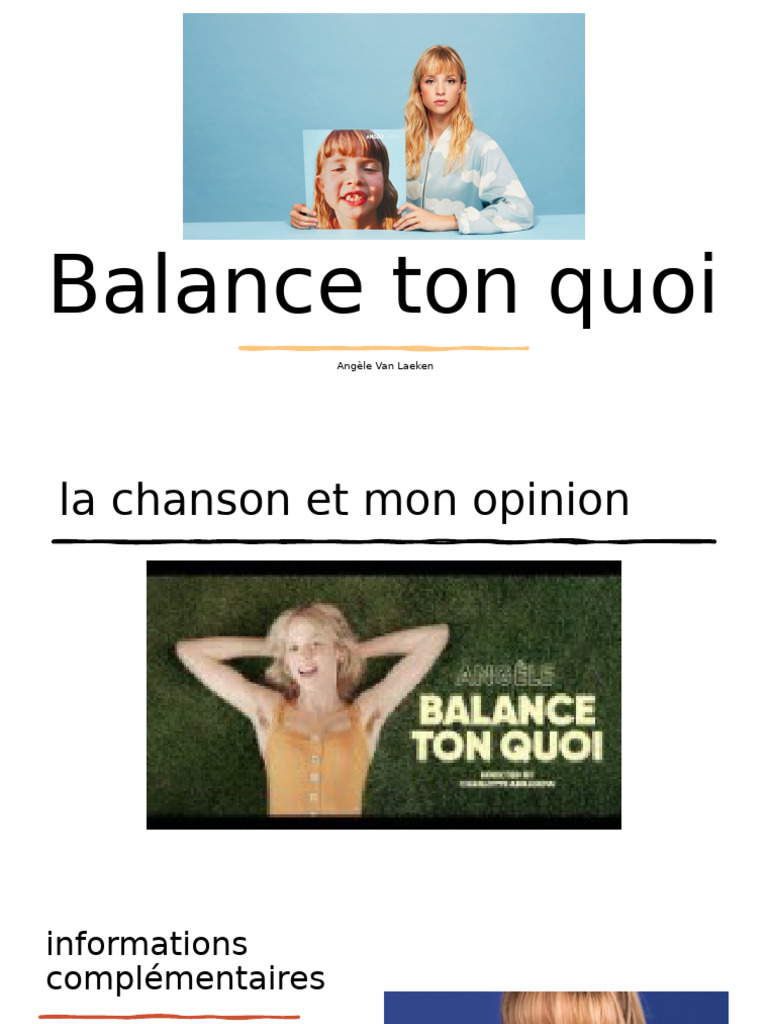 Balance Ton Quoi | PDF