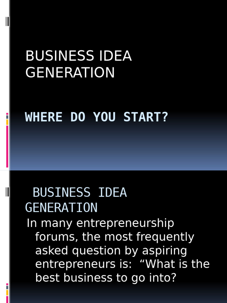 Module 4 Business Idea Generation | PDF | Franchising