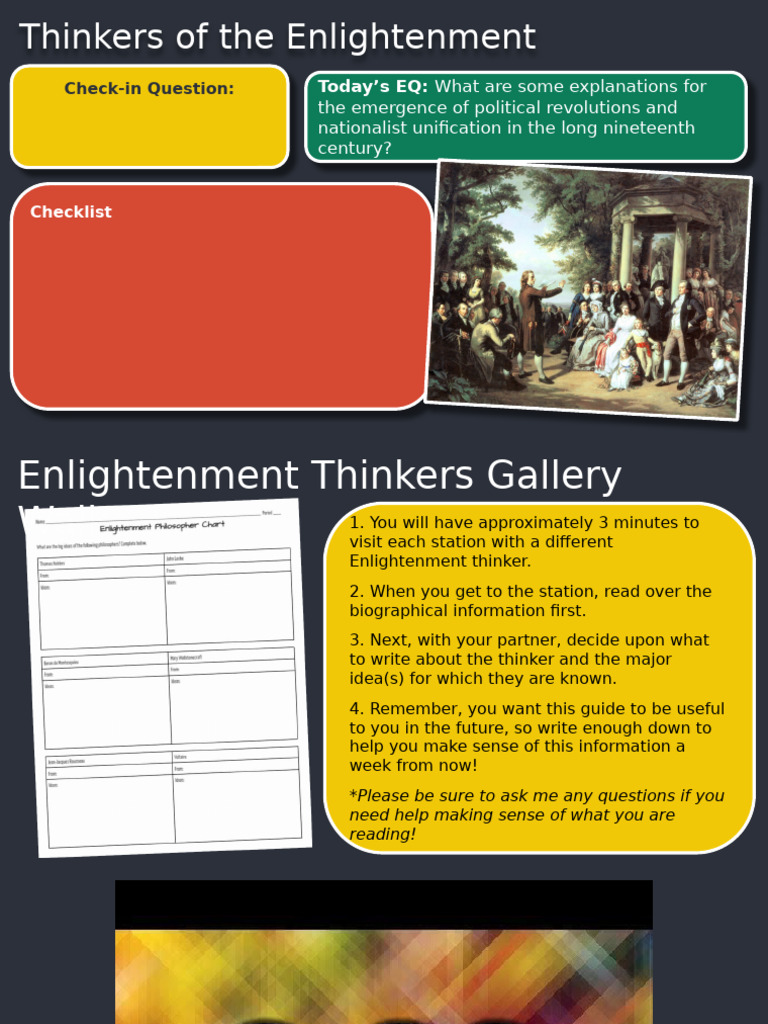 Thinkers of The Enlightenment | PDF