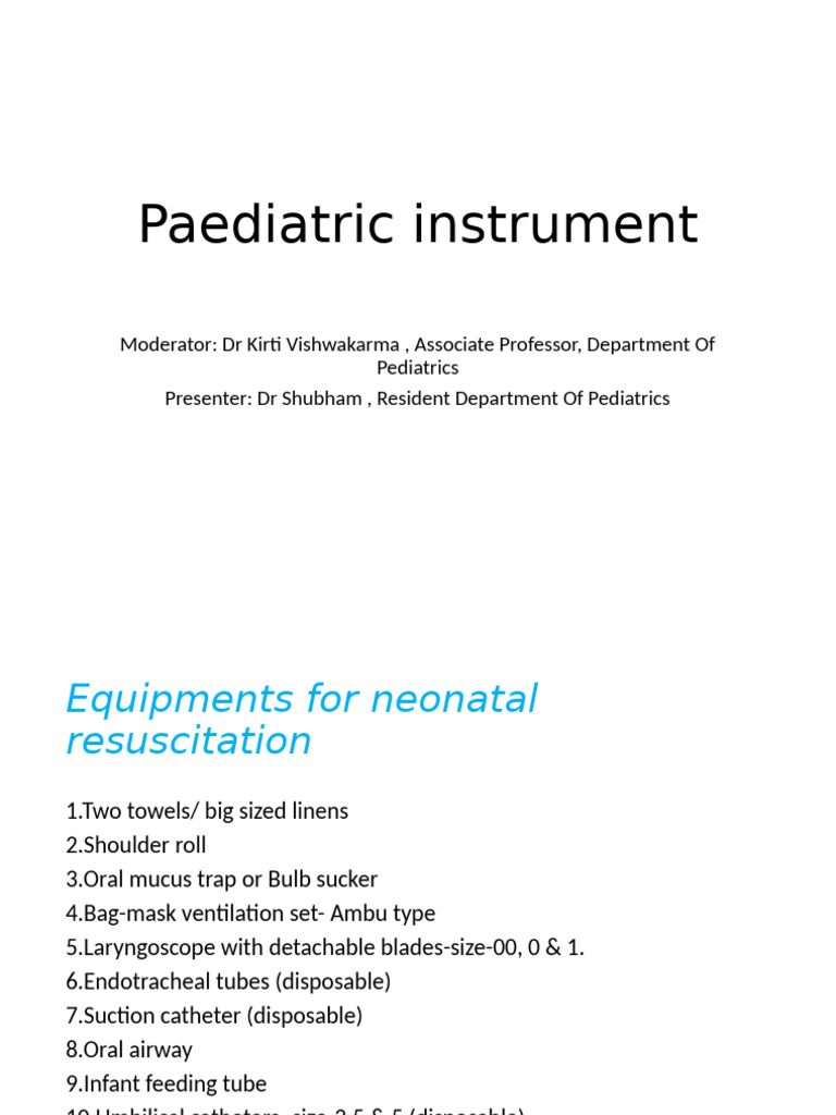 Pediatric Instrument | PDF | Medical Specialties | Clinical Medicine