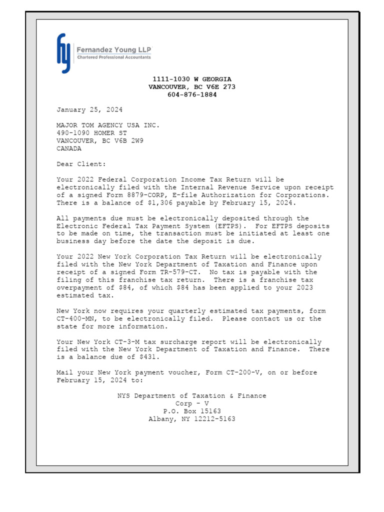 2022 (Oct 31, 2023) US Tax Returns-SIGNED - Major Tom | PDF | S ...