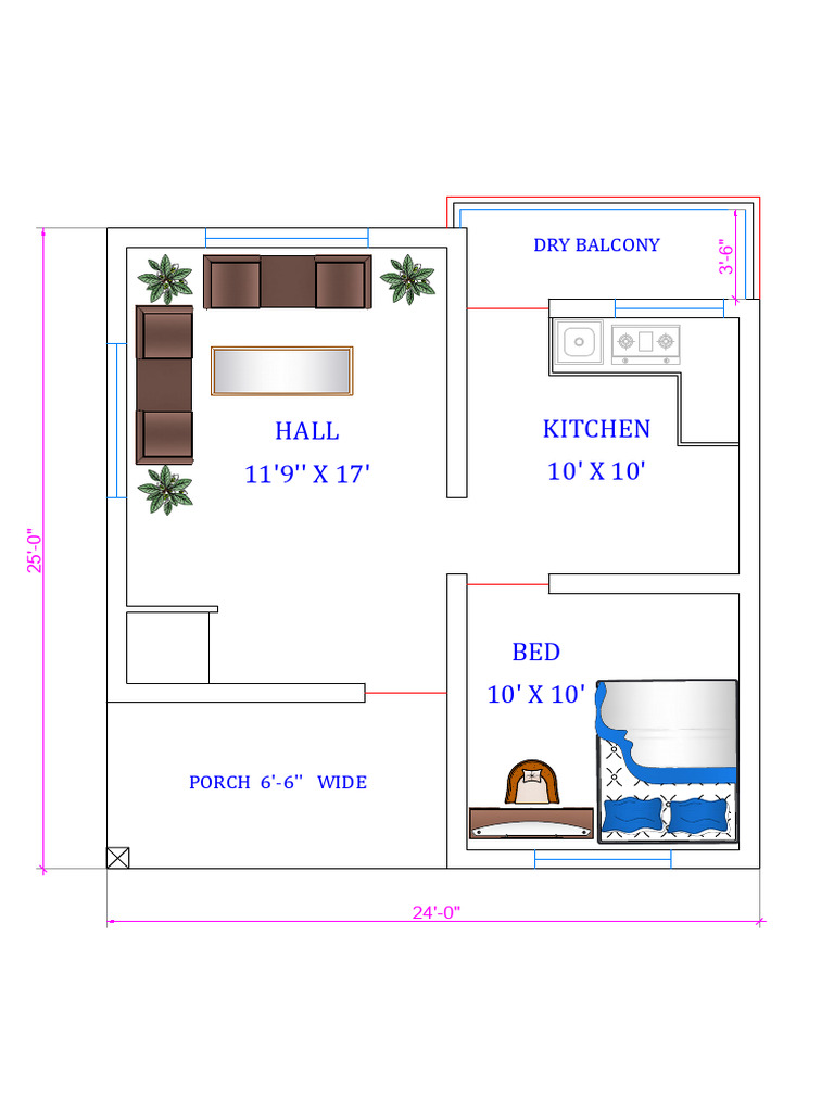 Dry Balcony and Room Dimensions | PDF