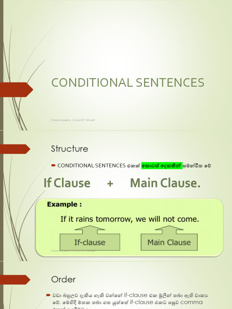Conditional Sentences | PDF