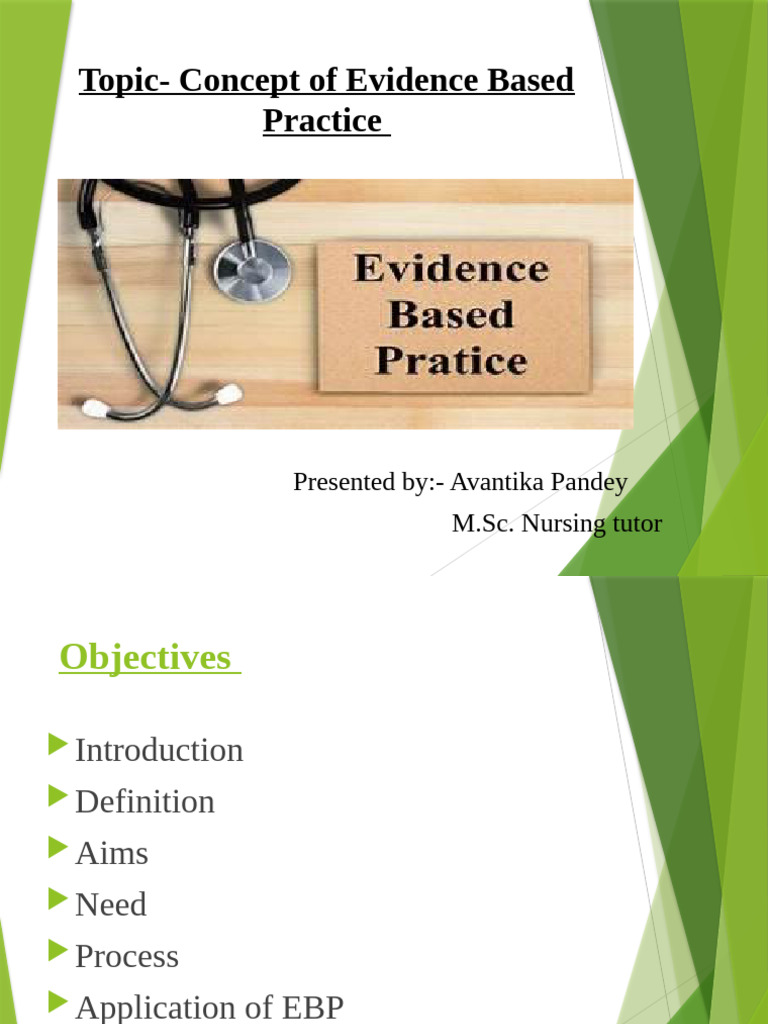 Concept of Evidence Based Practice | PDF | Evidence Based Medicine ...
