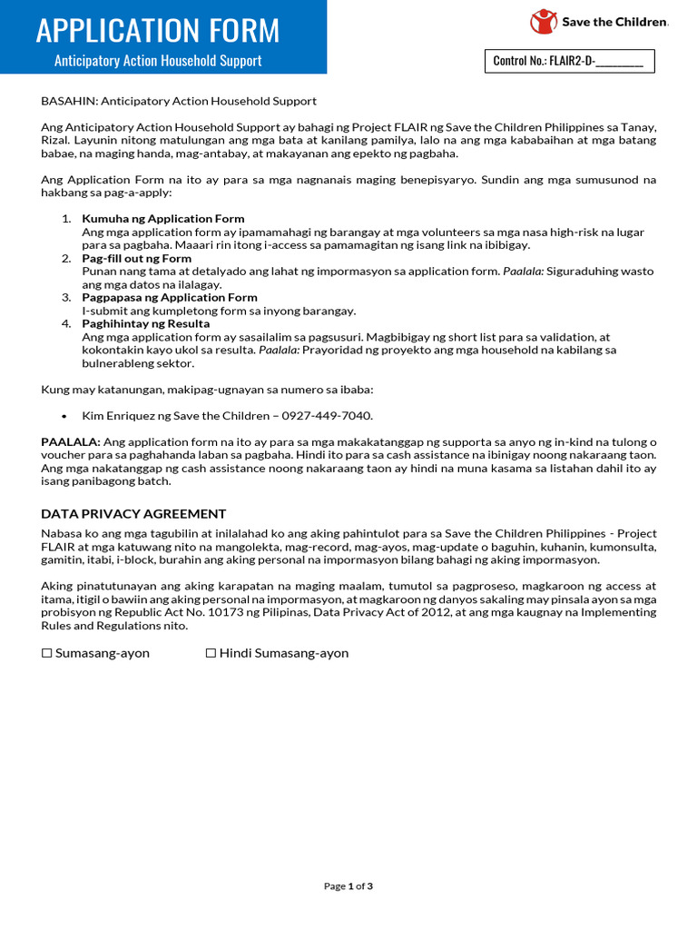 FLAIR2 - Application Form - dARAITAN | PDF