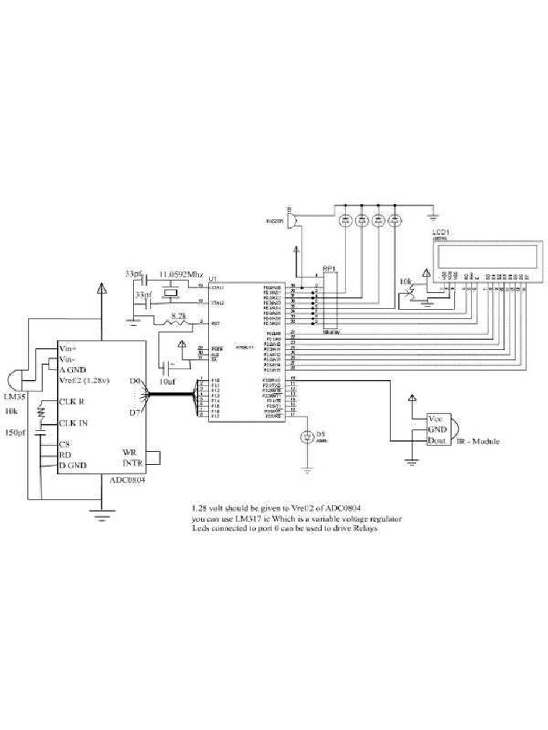 IR Digital Thermostat For FAN Schematic | PDF