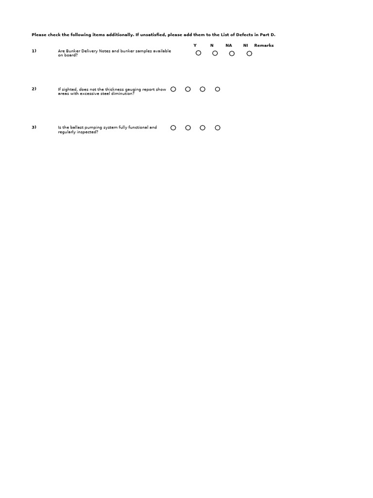 Additional Survey Questionnaire Sheet | PDF