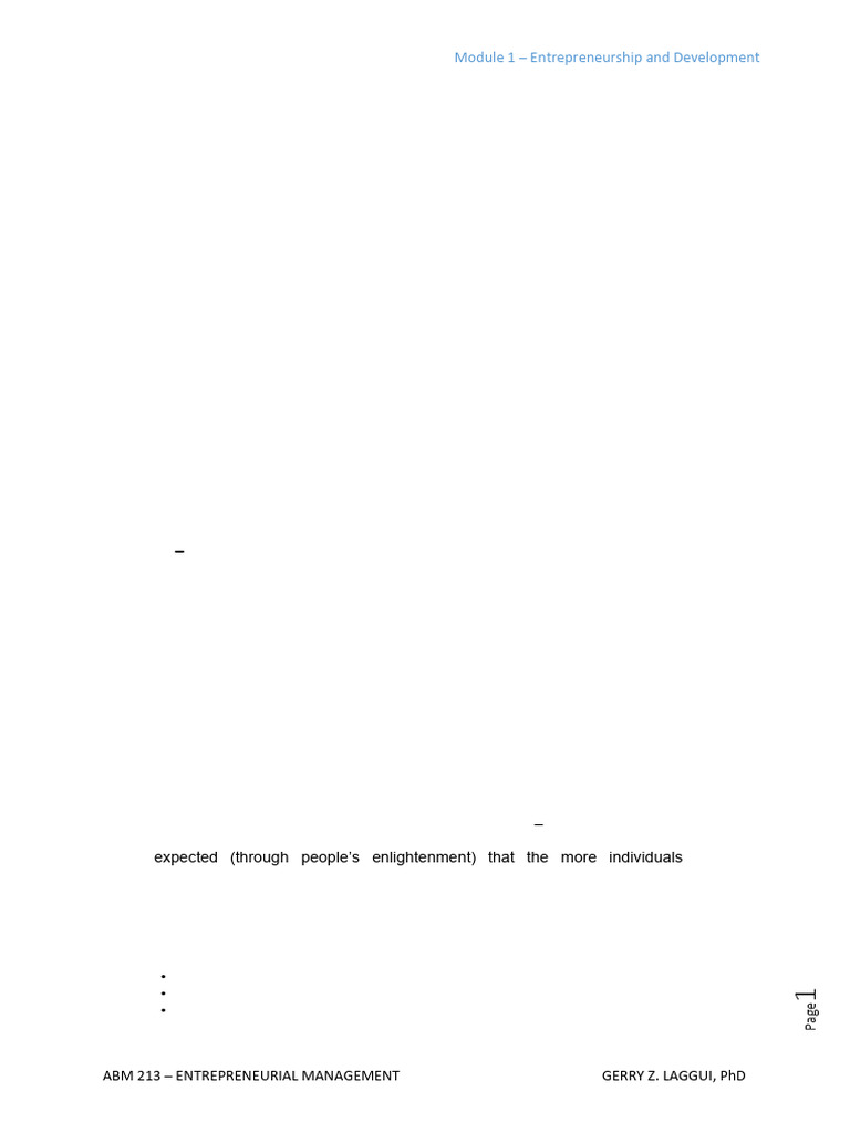 Module-1-Entrepreneurship-Development | PDF | Entrepreneurship | Agribusiness