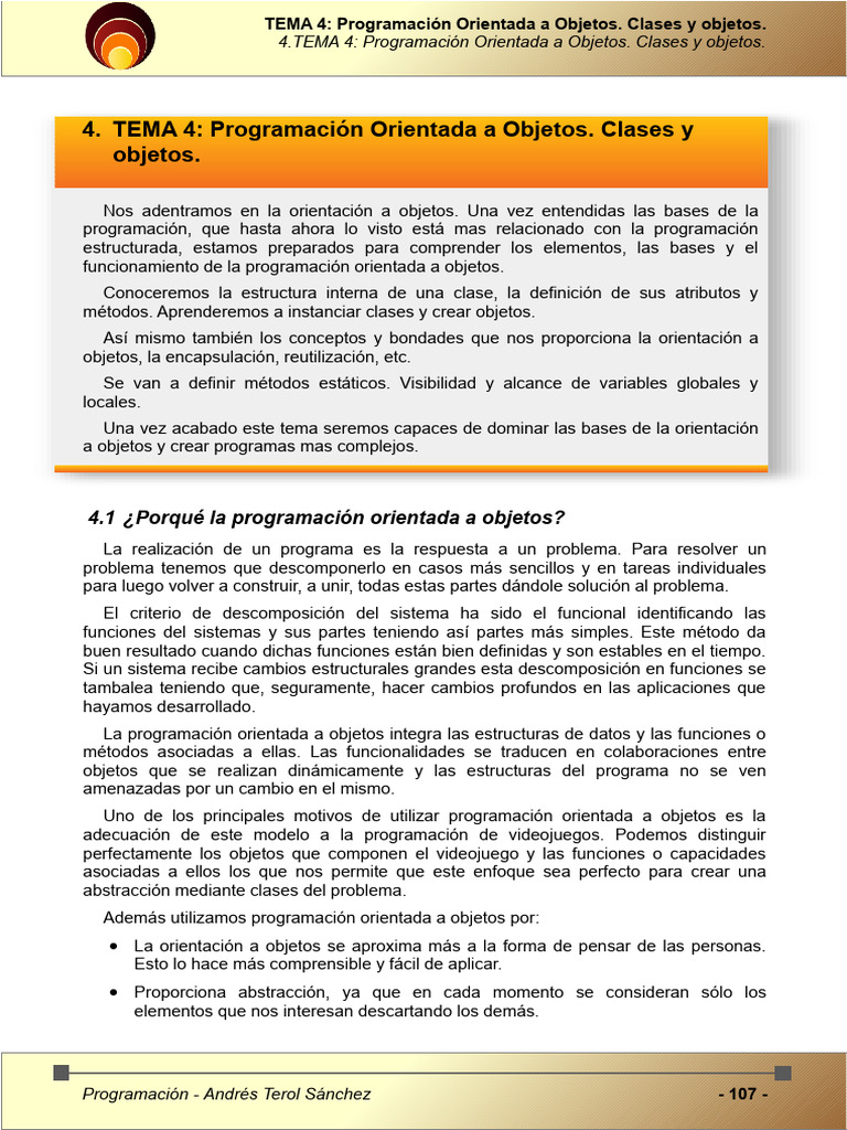 Libro_PROG_Tema4 (1) | PDF | Objeto (informática) | Programación