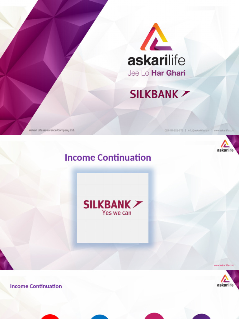 Silkbank - Income Continuity Plans | PDF | Credit Card | Mobile App