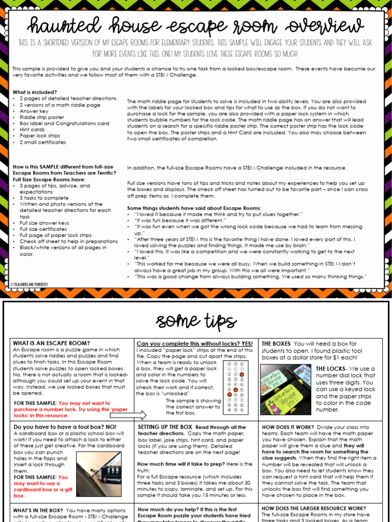 Halloween Math Escape Room Sample | PDF | Digital Millennium Copyright Act