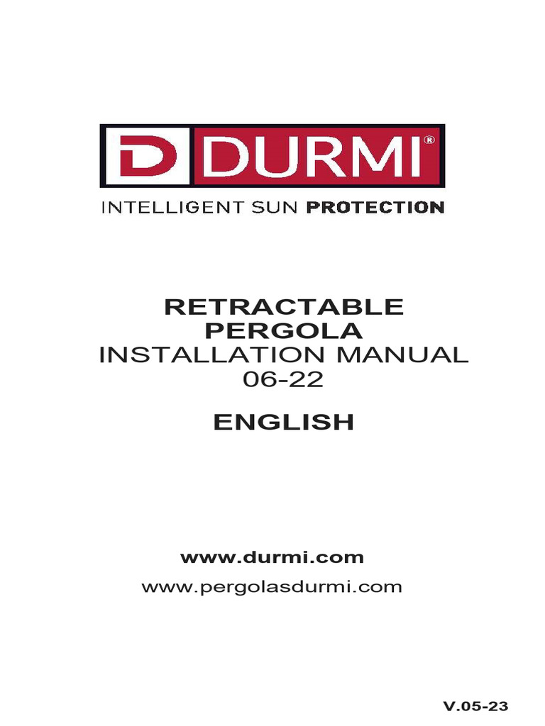 Remsenburg Retractable Pergola Guide | PDF | Screw | Switch
