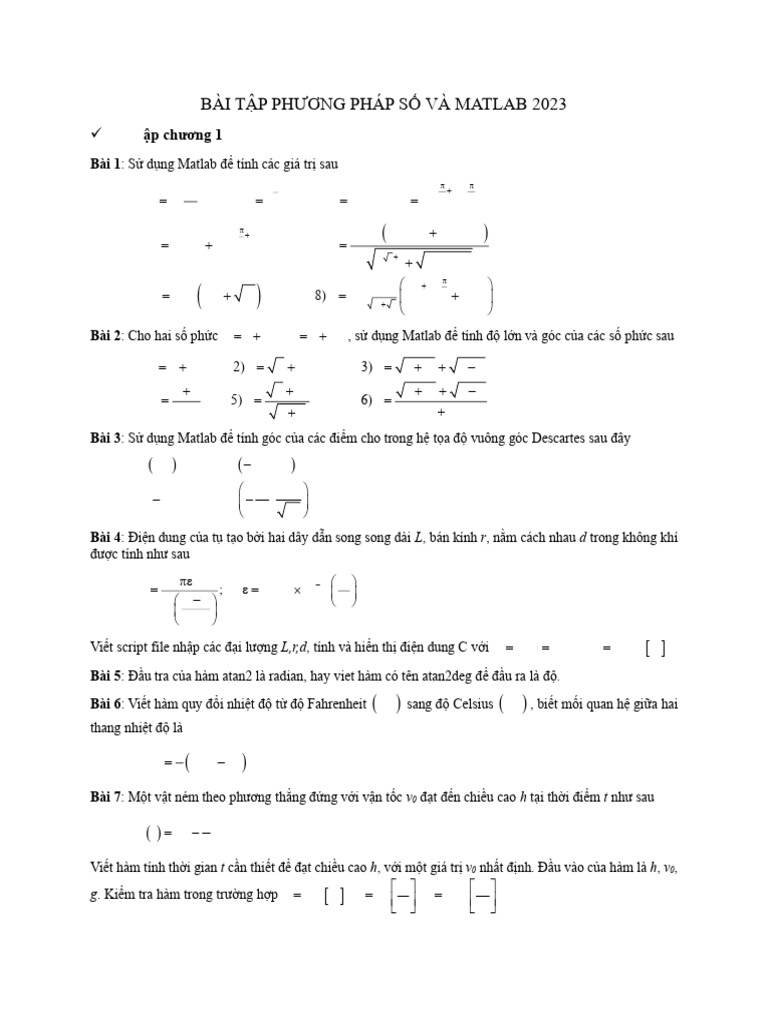 BaiTap PPSo Matlab | PDF