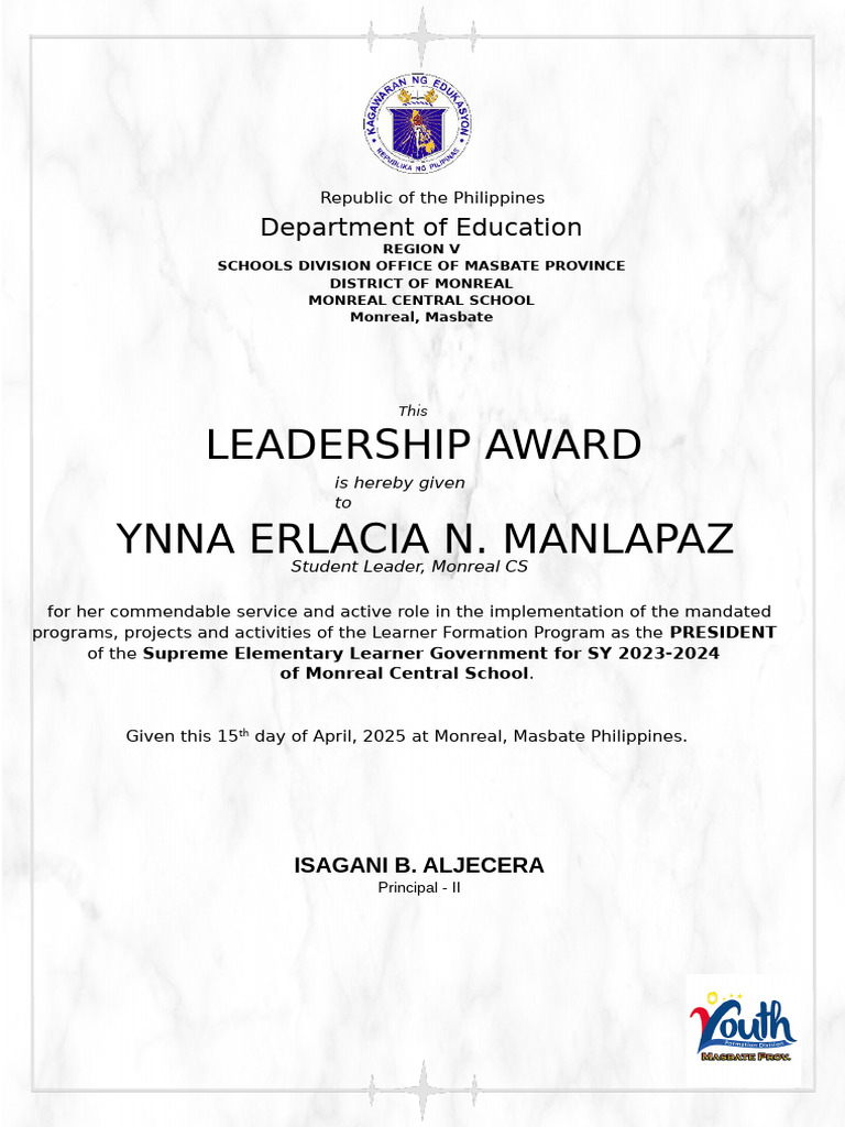 Leadership Award | PDF