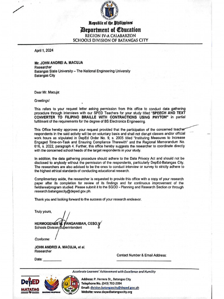 Letter | PDF