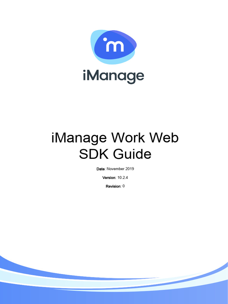 IManage Work Web SDK Guide 10.2.4 | PDF | World Wide Web | Internet & Web