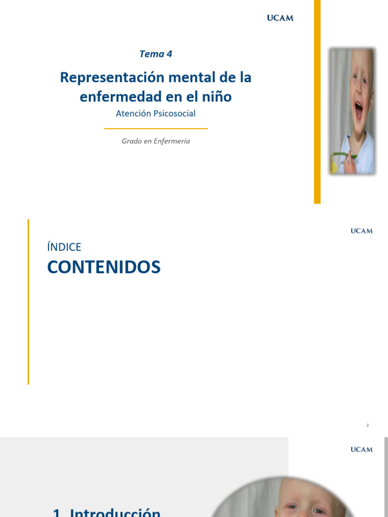 Tema 4. Representación Mental de La Enfermedad en El Niño | PDF | Desarrollo cognitivo | Pensamiento