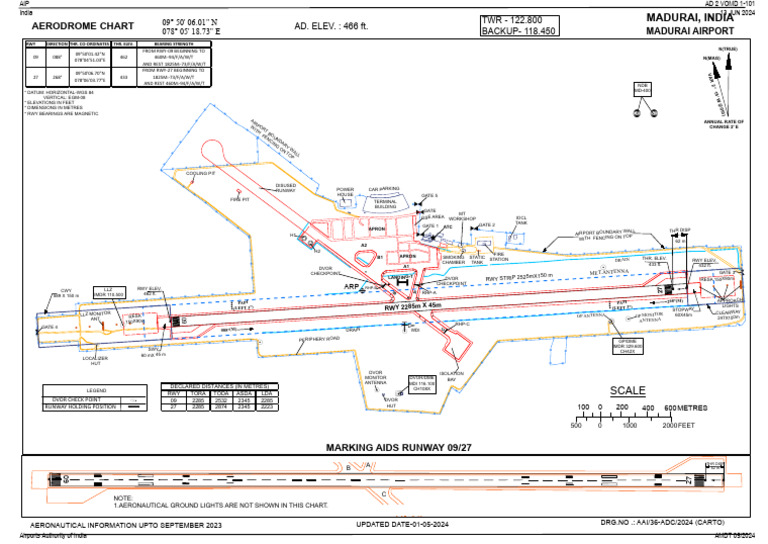 Madurai Airport Aerodrome Chart | PDF | Aviation