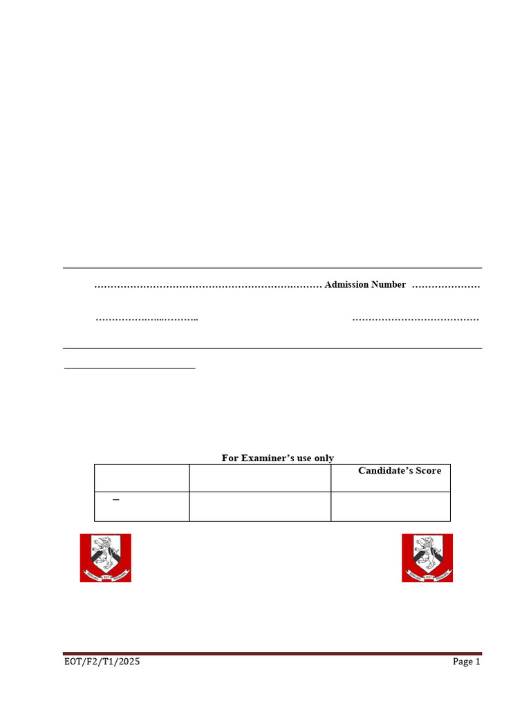 Final Eot Form 2 Exam QNS | PDF | Chemical Elements | Zinc Oxide