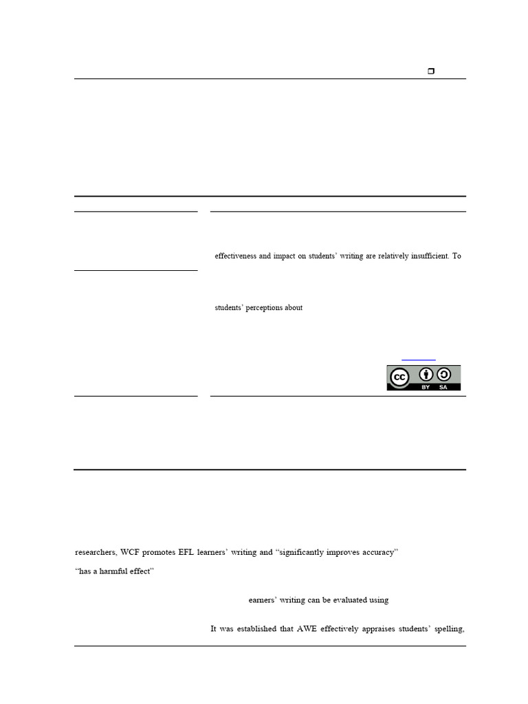 The Effectiveness of Automated Writing Evaluation: A Structural ...