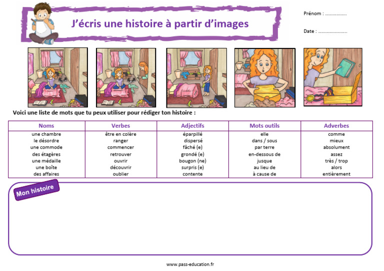 Ecrire À Partir de 5 Images Séquentielles Ce1 Ce2 Niveau 1 Images Ordre ...