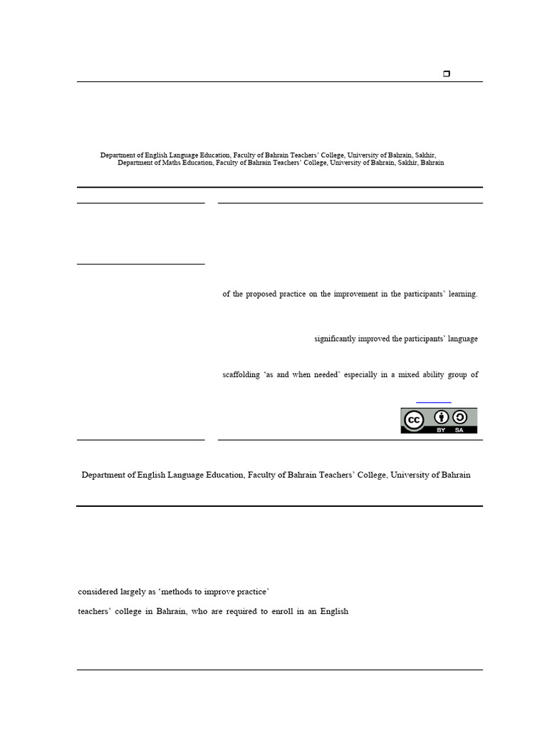Scaffolding Instruction For Improvement in Learning English Language ...