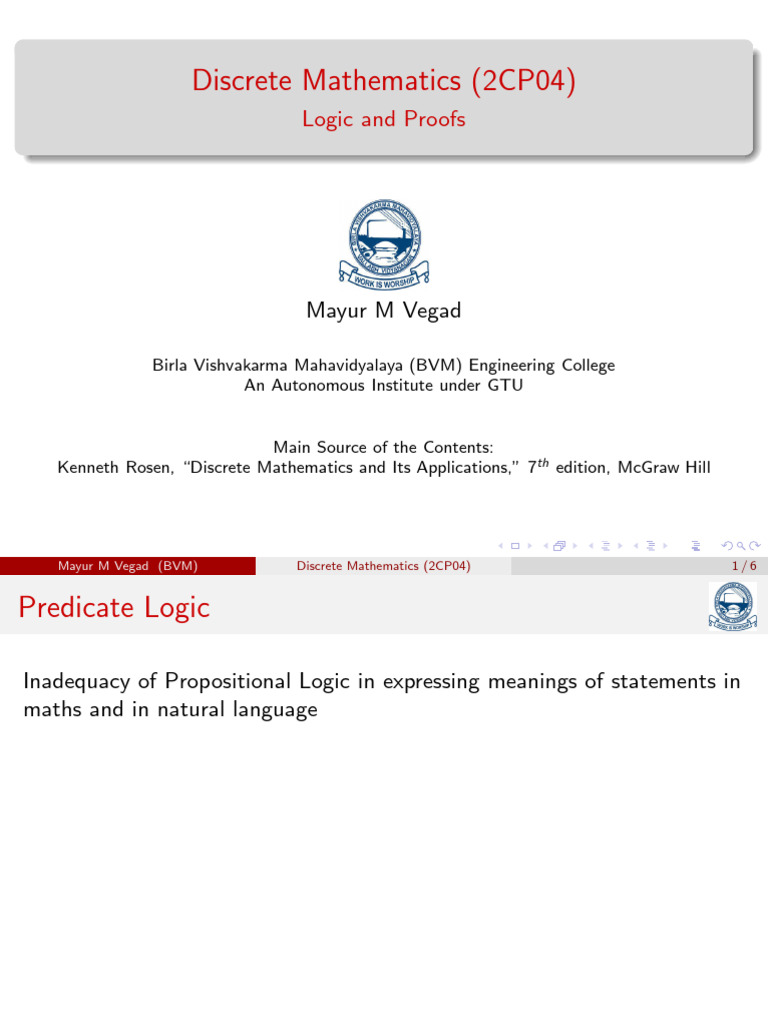 1_4 Predicates Quantifiers | PDF | Mathematics | Logic