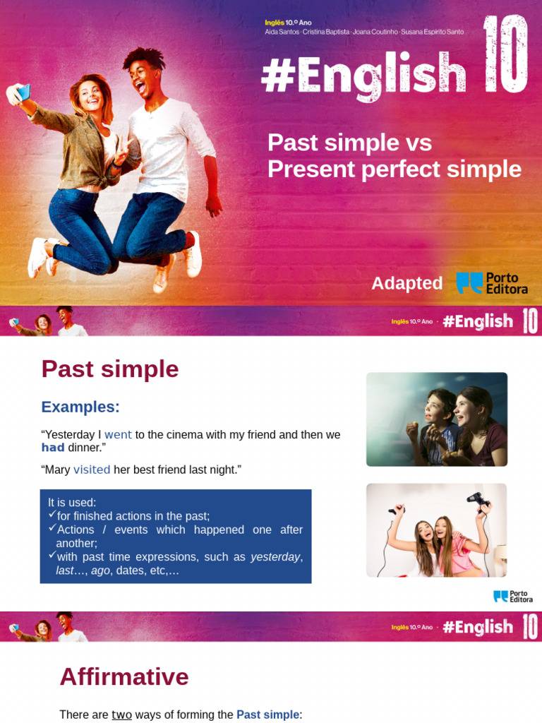 Eng10 PPT Past Simple Present Perfect Simple | PDF | Verb | Linguistic Typology