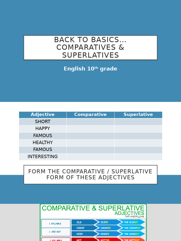 Making Comparisons - Comparative Strutures (Double Comp) | PDF ...