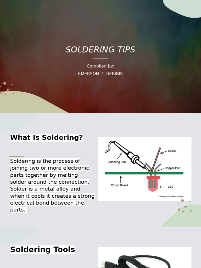 Lesson 4 SOLDERING TIPS | PDF | Soldering | Solder