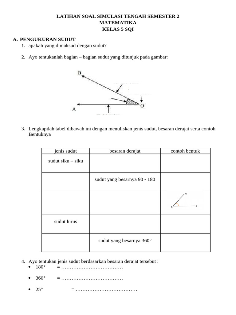 LATSOL MTK STS GENAP KELAS 5 SD | PDF