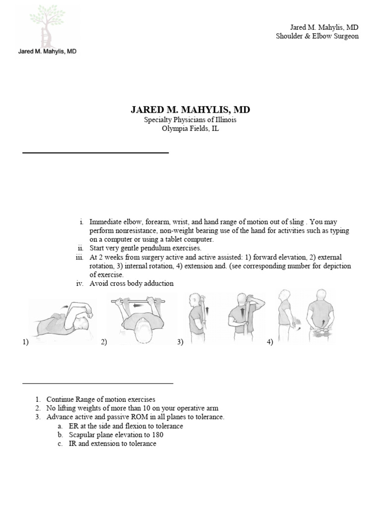 Clavicle ORIF Rehabilitation Protocol | PDF | Anatomical Terms Of ...