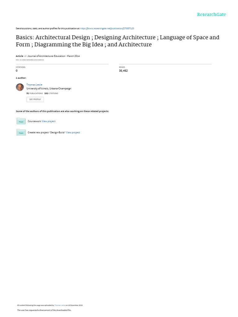 Leslie Basics Architectural Design Review 2014 | PDF | Design