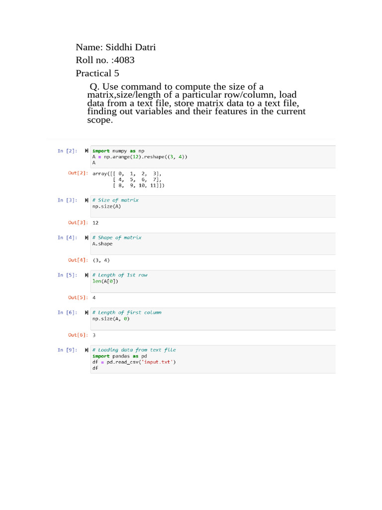 Practical5 (20058570055) | PDF