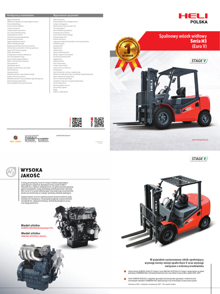 Heli Seria H3 4-5t Spalinowy | PDF