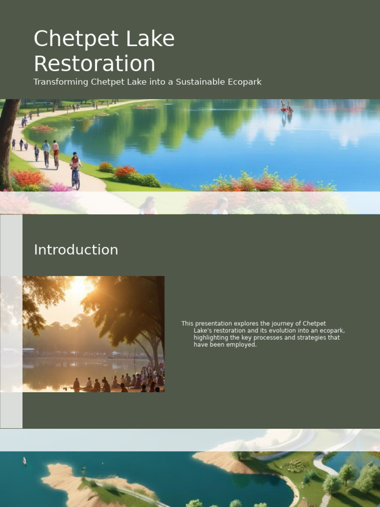 Chetpet Lake Ecopark Restoration Guide | PDF
