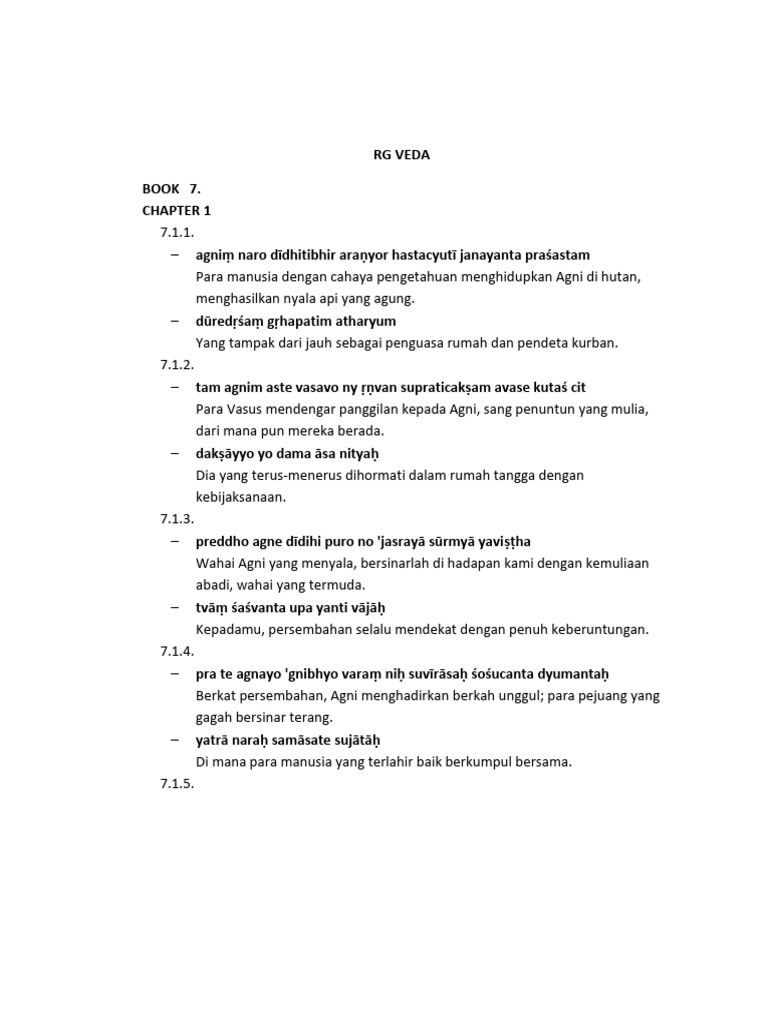 7. Rg Veda Sankrit_indonesia | PDF