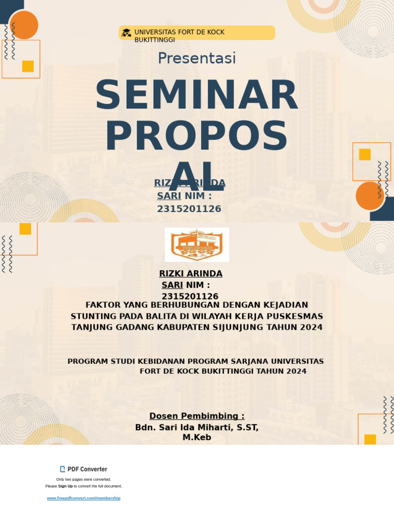 Ppt Proposal Rizki Arinda Sari | PDF