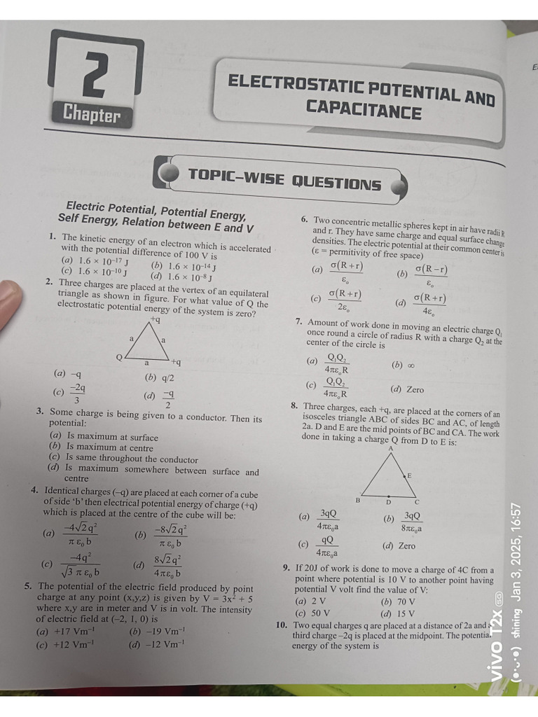 Electrostatics $ Capacitance | PDF