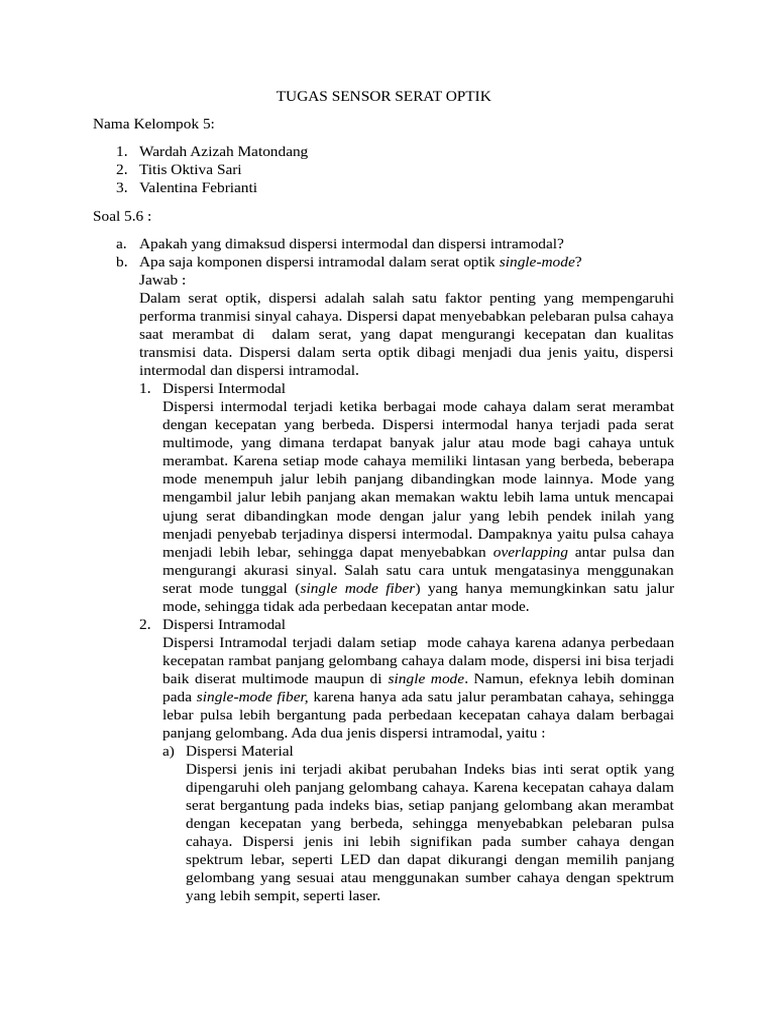 Sensor Serat Optik | PDF