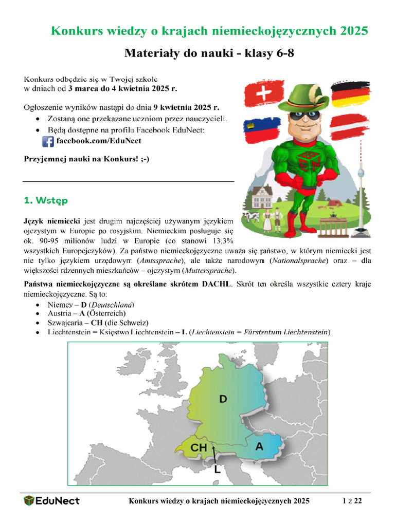 EduNect Konkurs Wiedzy o Krajach Niemieckojezycznych 2025 Materialy Do ...