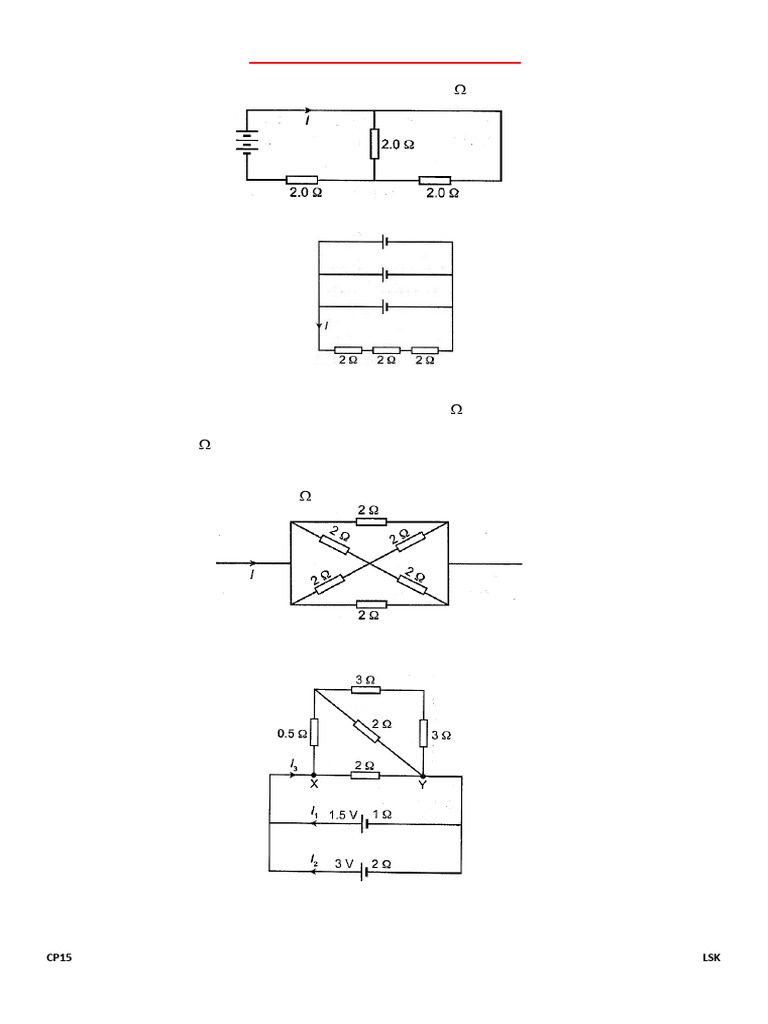 Chapter 15 Direct Current Circuits | PDF | Resistor | Voltage