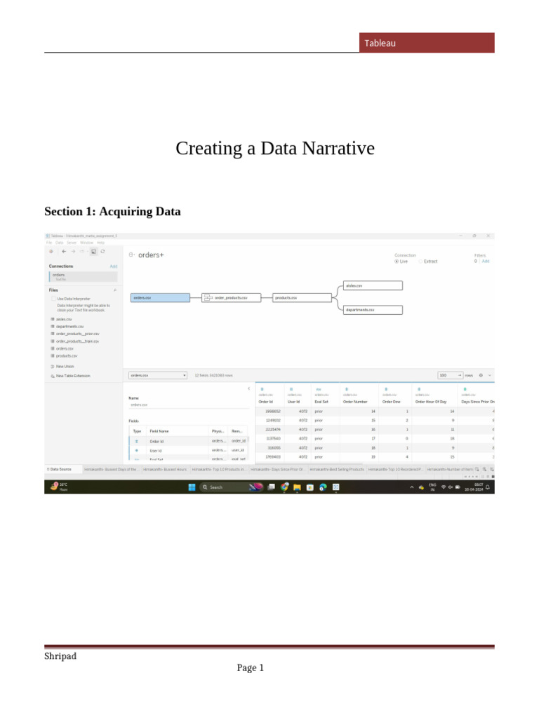 Assignment 5 - Tableau Storyvdasvasdvadvsda | PDF | Data | Data Analysis