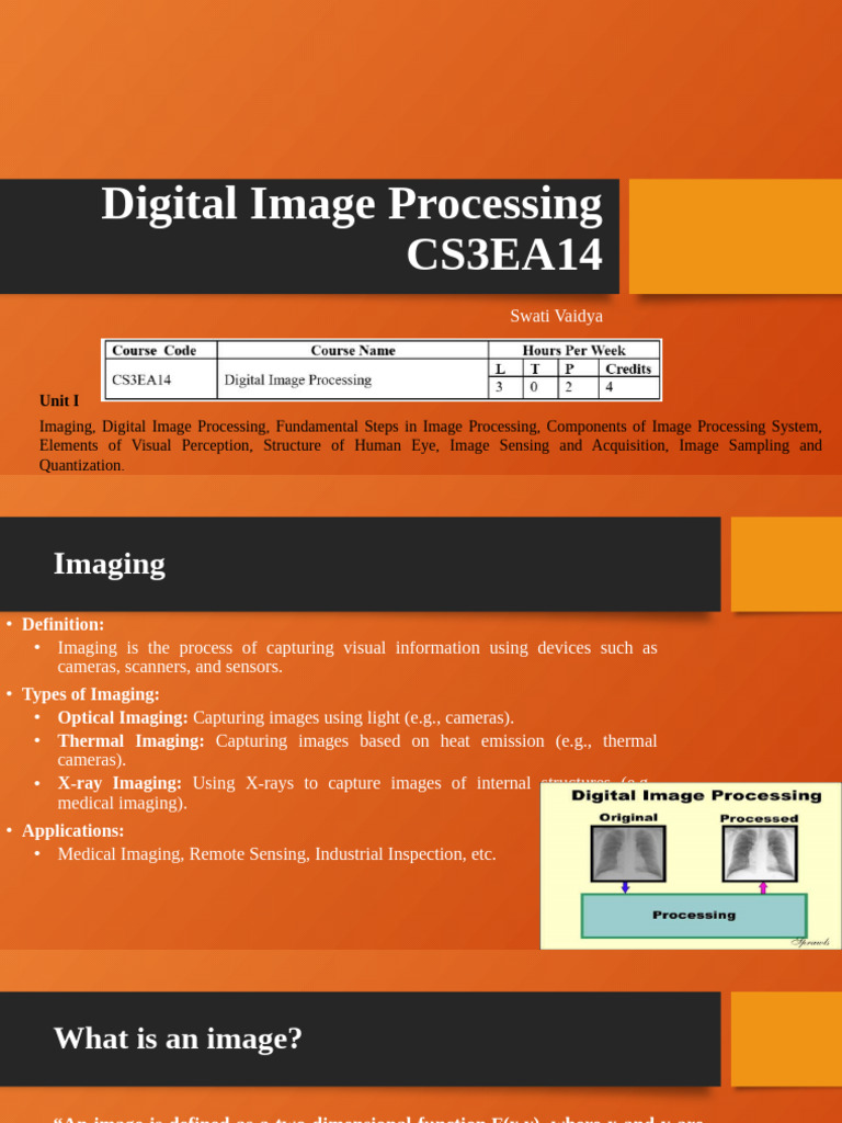 Digital Image Processing Unit 1 | PDF | Eye | Retina