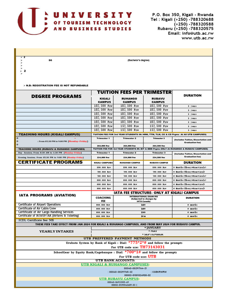 Utb New Programs Flyer - Jan 2025 | PDF